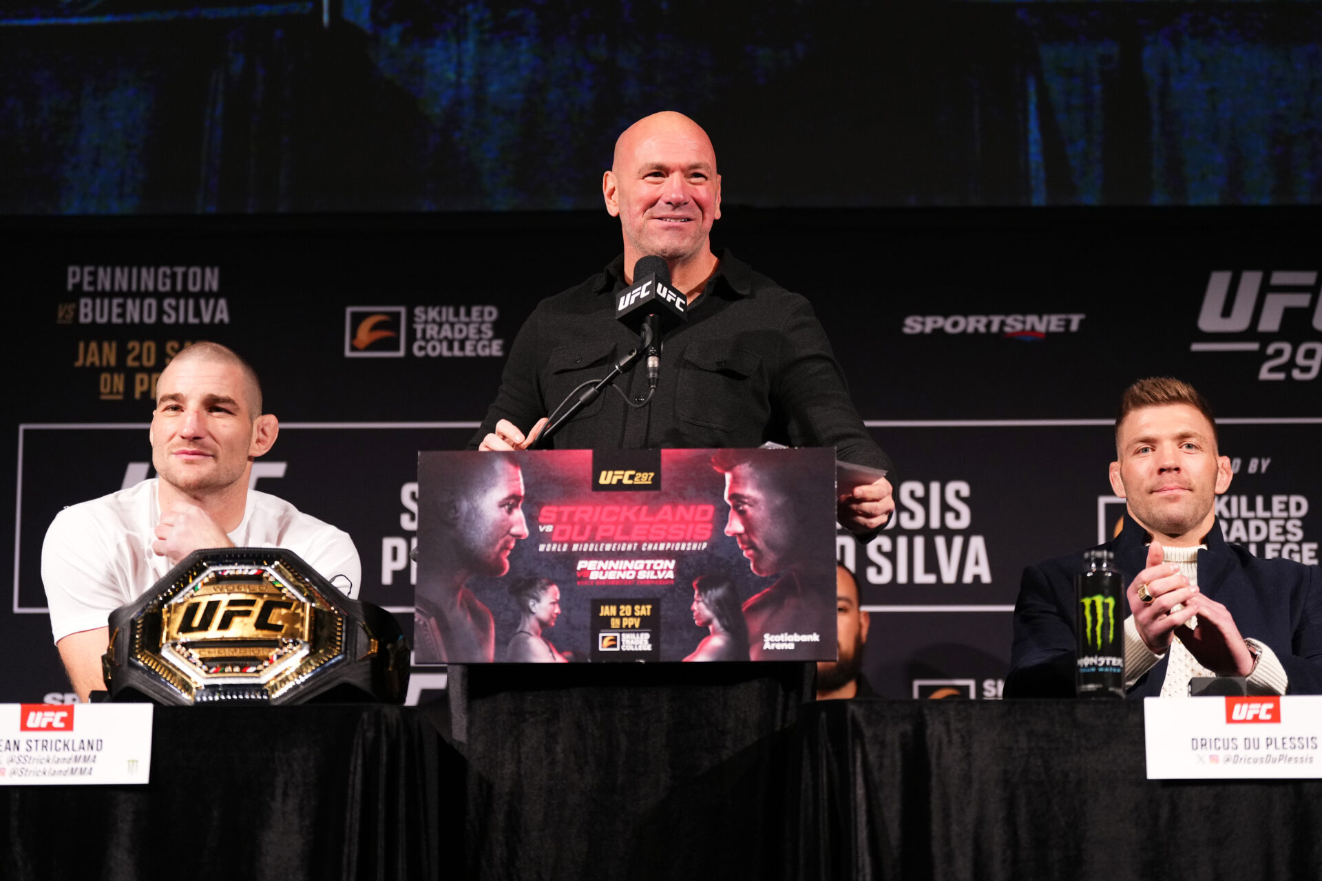 UFC cut off Sean Strickland's mic before rant, Dana White slams ...
