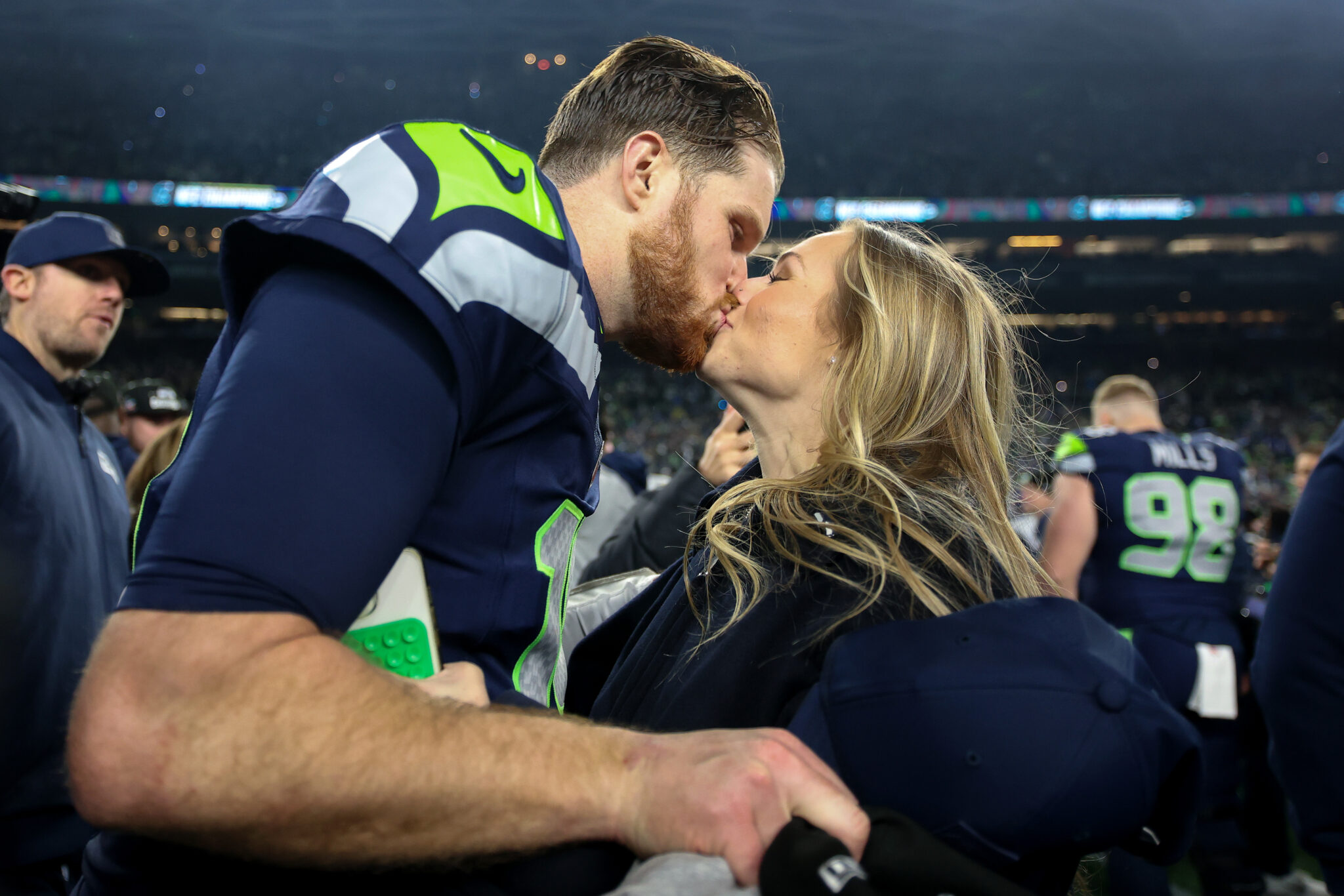 Sam Darnold pays tribute to his fiancée Katie Hoofnagle for ‘keeping ...