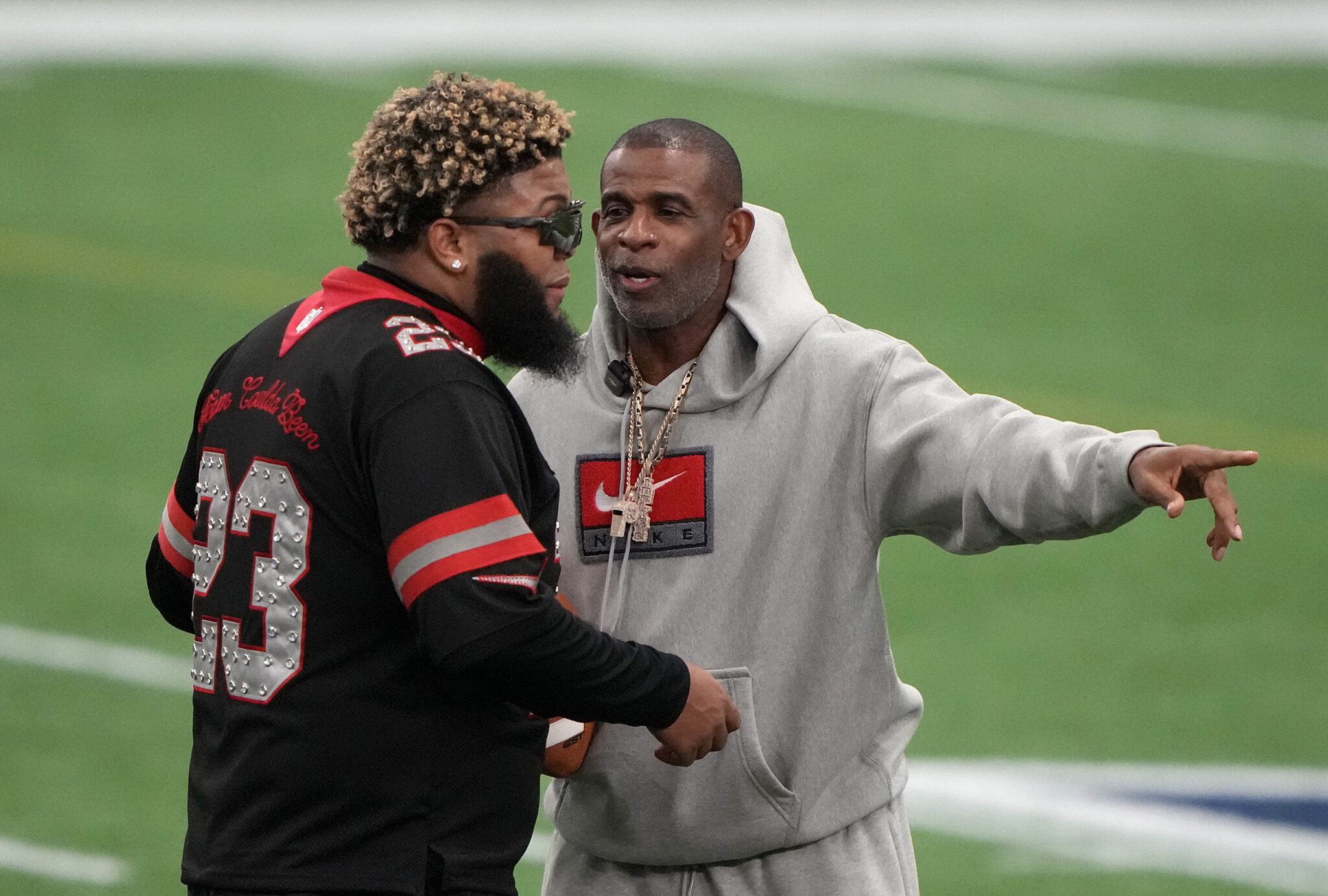 Deion Sanders roasts Druski for NFL Celebrity Flag Football Game ...