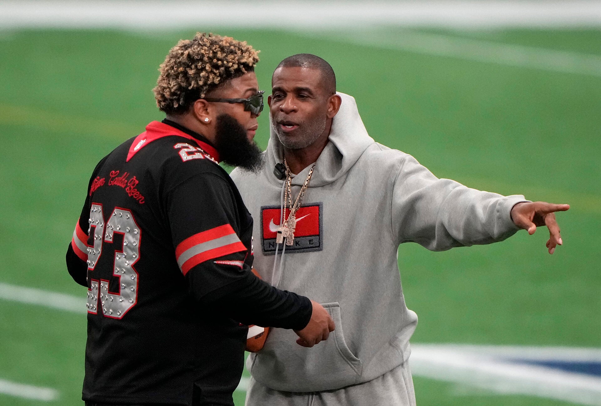 Deion Sanders roasts Druski for NFL Celebrity Flag Football Game ...