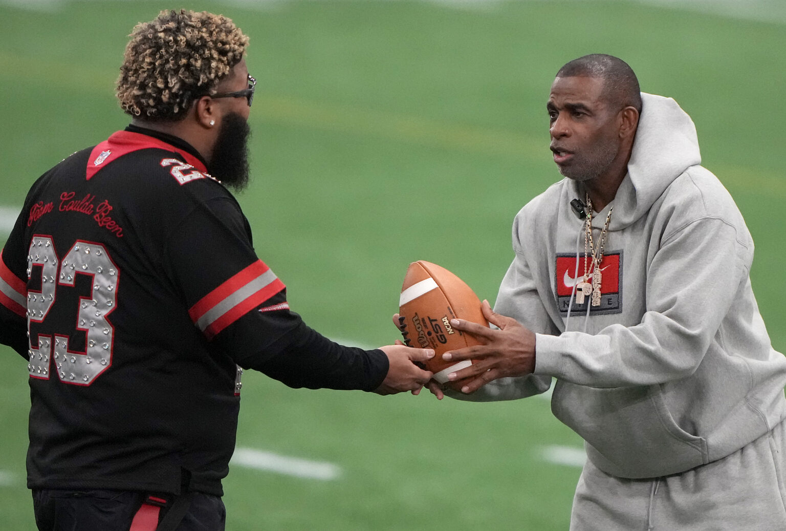 Deion Sanders roasts Druski for NFL Celebrity Flag Football Game ...