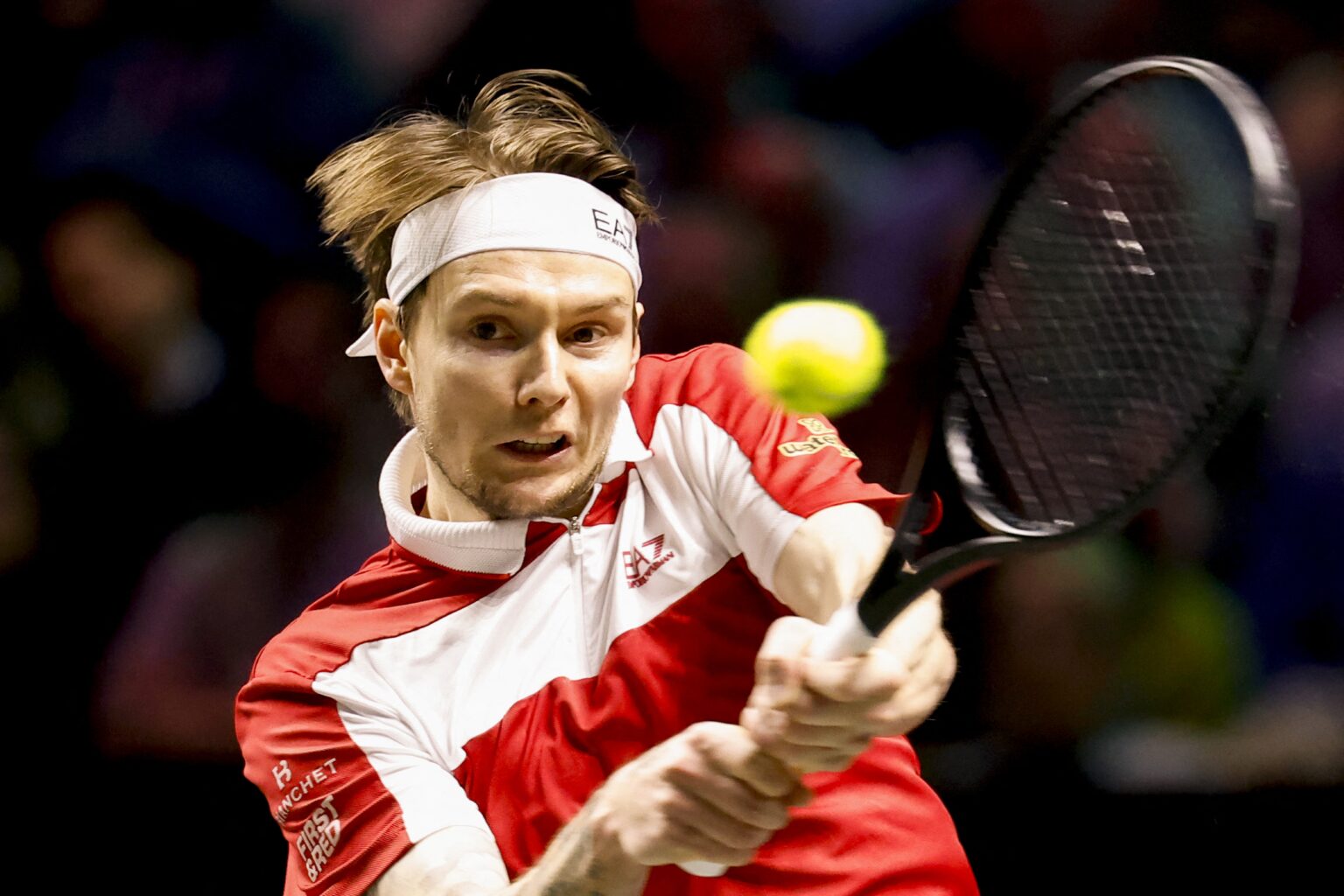Alexander Bublik reacts after moving level with Carlos Alcaraz on 2026 ...