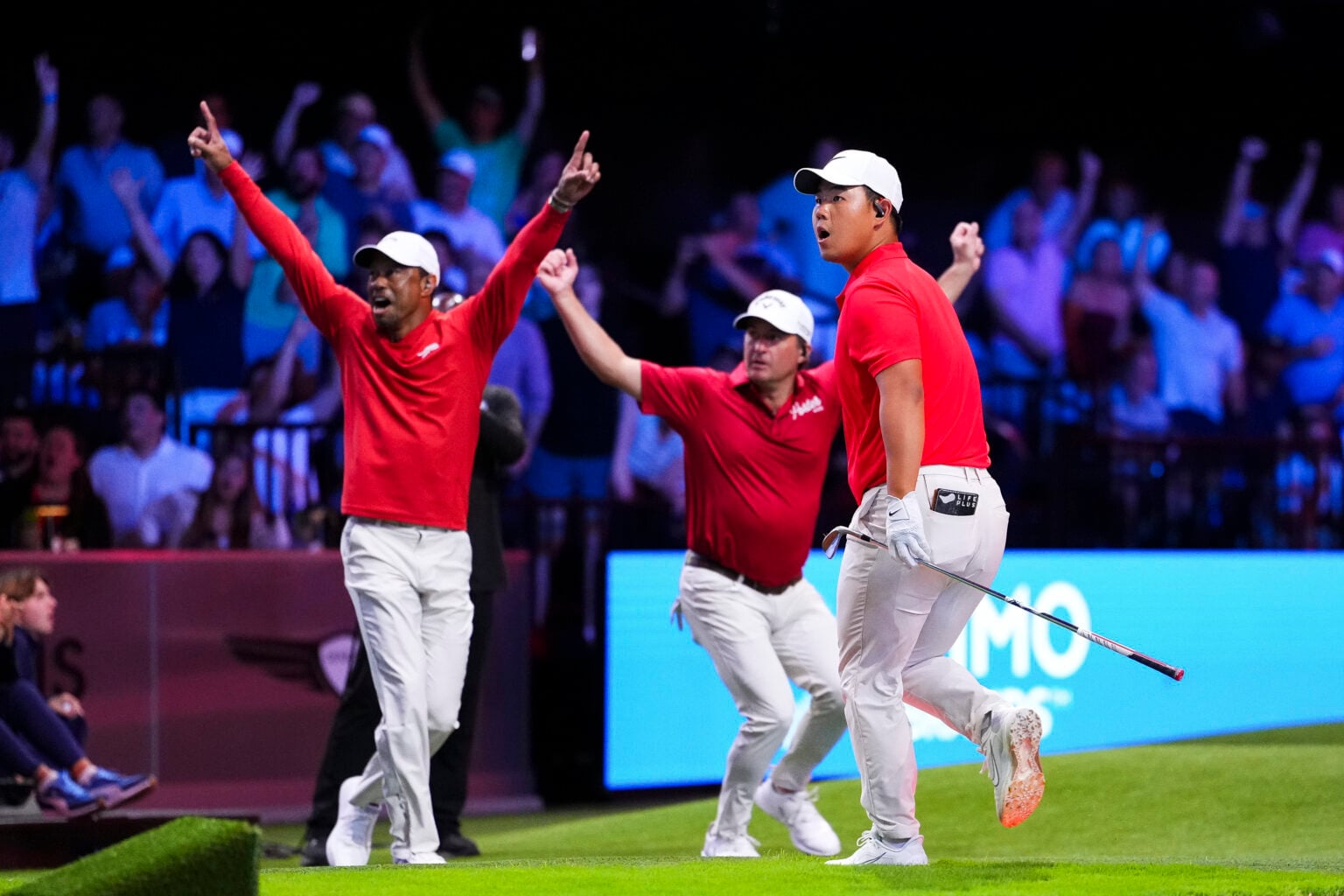 What Tom Kim saw Tiger Woods do at TGL that he's never seen him do before