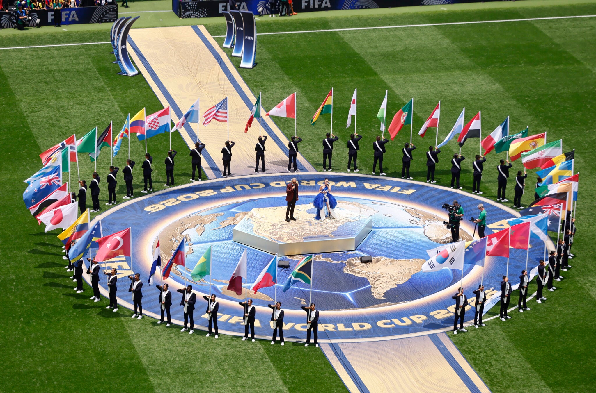 Was the USA flag booed during the World Cup opening ceremony?