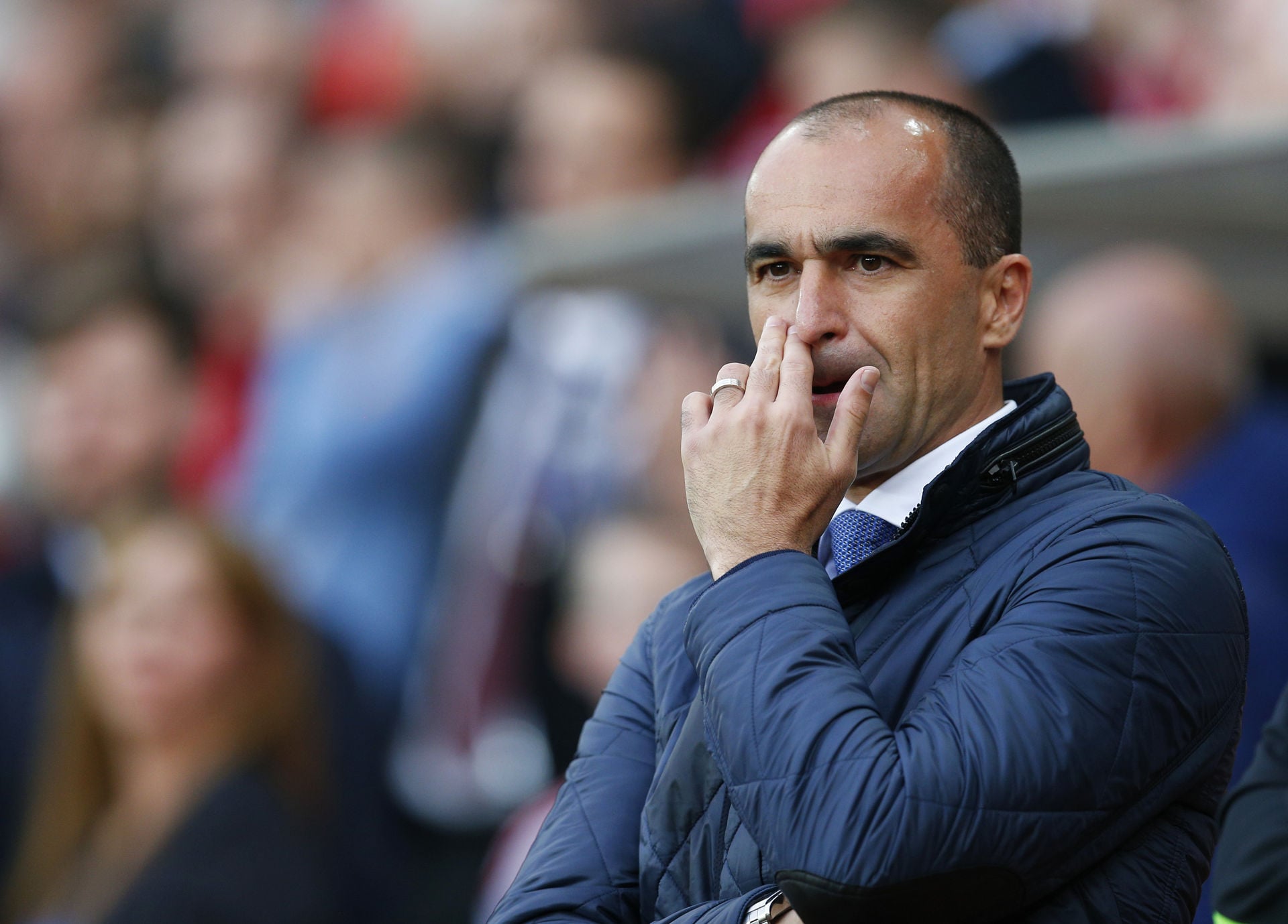 Photo: Former Everton boss Roberto Martinez in discussions with Anderlecht
